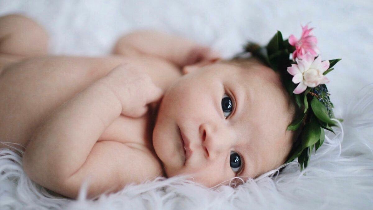 Cute Beautiful Babies With Flowers